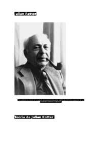 Julian Rotter, la conducta psicologica - Docsity