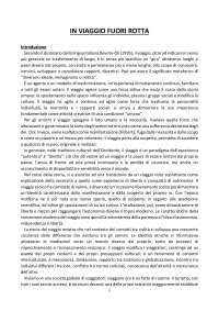 Fuori rotta: nuove pratiche del viaggiare, Laura Bonato - Docsity