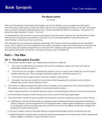 The master switch - Tim Wu - Docsity