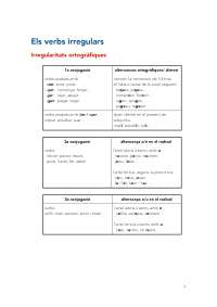 Verbs Resumen català - Docsity