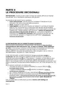 PARTE II LE PROCEDURE DECISIONALI - Docsity