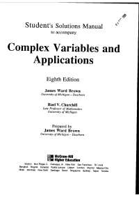 Complex variables -churchill 8ed solution. - Docsity