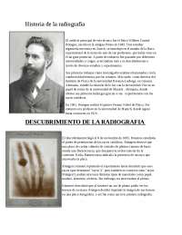 Historia de la radiografia - Docsity