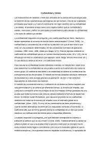 Confiabilidad y validez - Docsity