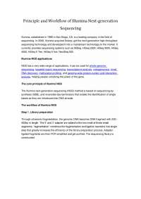 Principle and Workflow of Illumina Next-generation Sequencing | Slides ...