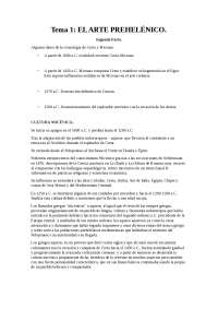 Tema 1: EL ARTE PREHELENICO - Docsity