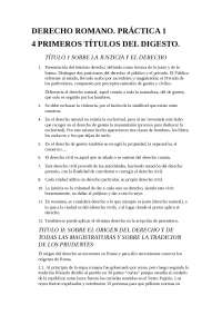 Practica derecho romano Digesto - Docsity