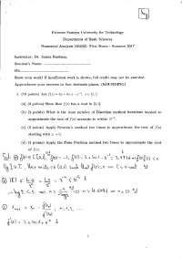 Numerical analysis mechanical engineering - Docsity