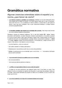 Gramática normativa del español - Docsity