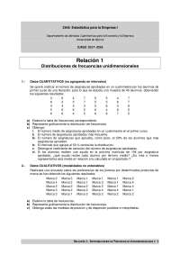 Relacion 1 de ejercicios - Docsity