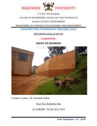 RETAINING WALLS NOTES - Docsity