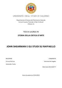 John Shearman e gli studi su Raffaello - Docsity