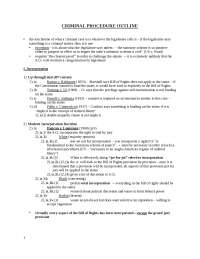 Con Crim Procedure Outline - Docsity
