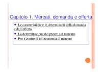 Mercati , domanda e offerta - Docsity