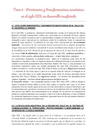 Historia de España - Tema 8 - Pervivencías y transformacioes económicas del siglo XIX - Docsity