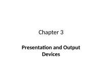 Presentation and output devices - Docsity