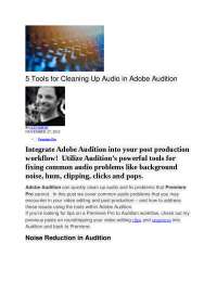 How to Clean Up Audio in Adobe Audition - Docsity