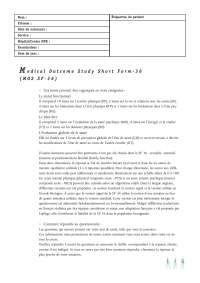 MOS SF-36 french version - Docsity