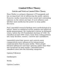 Limited effect theory - Docsity