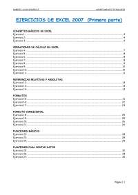 Manual y ejercicios de excel - Docsity