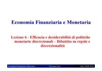 Modello barro Gordon - Docsity