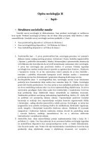 Sociologija savremenog drustva | Rezime' predlog Opšta sociologija | Docsity