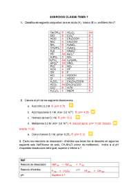 Química. Ácido-Base. Ejercicios resueltos. - Docsity