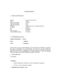 Modelo de informe medico - Docsity
