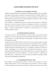 Riassunto dettagliato su Alessandro Manzoni e le sue opere - Docsity