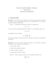 Esercizi probabilita e statistica cap 3 - Docsity