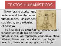 Resumen de textos humanísticos - Docsity
