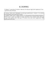 Il doping in educazione fisica - Docsity