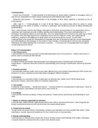 Nature of Communication - Docsity