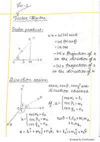 Vector Calculus note - Docsity
