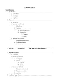 Esame obiettivo con dettagli - Docsity