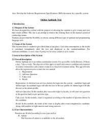 Software Requirements Specification - Docsity