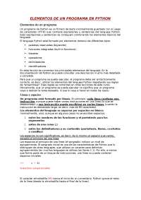 Elementos de un programa en python | Apuntes de Tecnologías de la ...