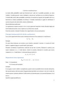 Psicometria : calcolo combinatorio - Docsity