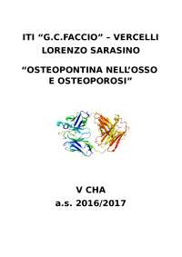 Osteopontina nell'osso e osteoporosi - Docsity