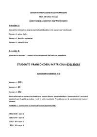 Elaborato - la codifica dell'informazione - unipegaso - Docsity