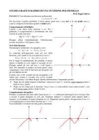 STUDIO GRAFICO RAPIDO DI UNA FUNZIONE POLINOMIALE - Docsity