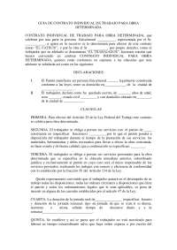 Contrato por obra determinada | Ejercicios de Economía | Docsity