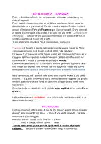 Riassunto :i sofisti | Appunti di Filosofia | Docsity