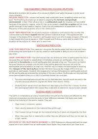 CLIL - Volcano, Earthquake and Earth's interior. - Docsity