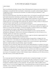 IL PIACERE- GABRIELE D'ANNUNZIO (RIASSUNTO) - Docsity