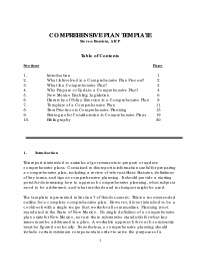 Comprehensive Planning Template - Docsity