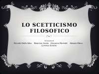 Filosofia: SCETTICISMO - Docsity