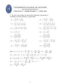 Introducción a variable compleja - Docsity