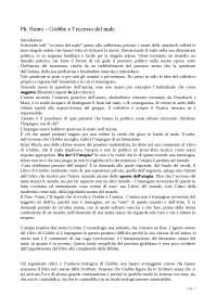 Ph. Nemo, Giobbe e l'eccesso del male - Docsity