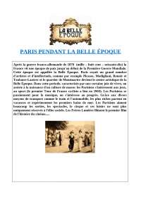 Riassunto "La Belle Epoque" - Docsity